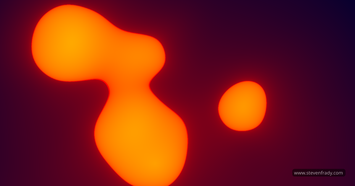Lava Lamp - Genuary 2024, Day 12 - A GLSL shader by Steven Frady